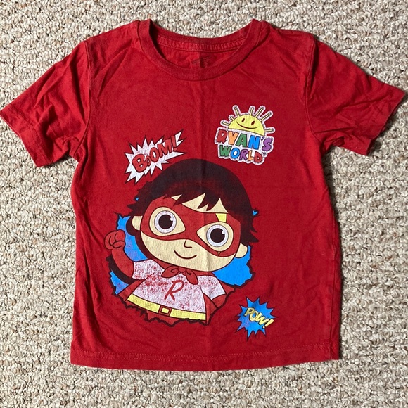 Ryan’s World | Shirts & Tops | Ryans World Red Titan Ryan Tshirt Sz 6 ...